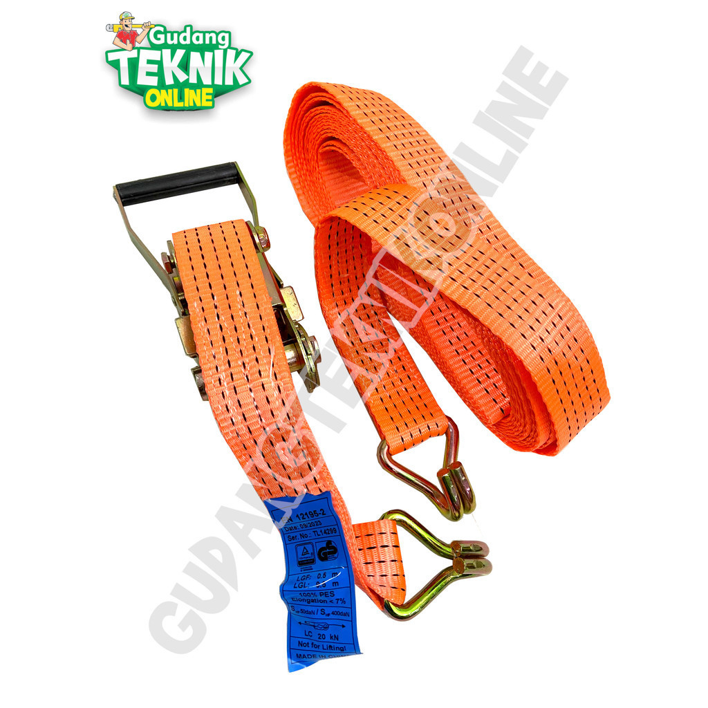 Jual Trek Belt 2" 10 Meter MOLLAR Tali Pengikat Barang / Cargo Lashing ...