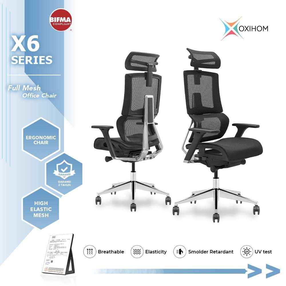 Jual Oxihom FX6 Kursi Kantor Gaming Kursi Belajar Jaring Hidrolik ...