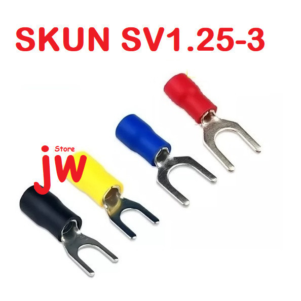 Jual Kabel Skun Y Fork Isolasi SV1.25-3 Cable Lug Terminal Sekun -BB12 | Shopee Indonesia