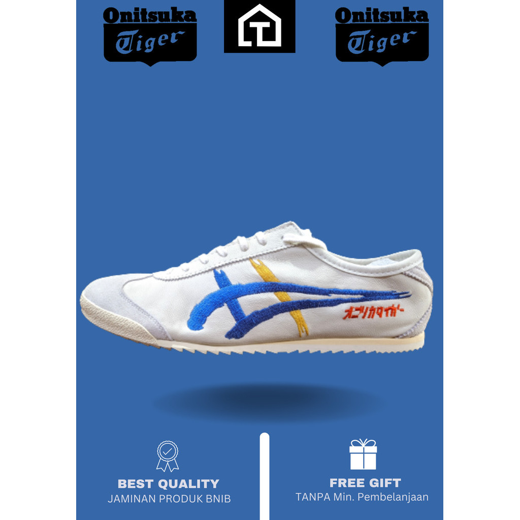 Jual Onitsuka Tiger Mexico 66 Deluxe Japan Kabuki Cream Blue | Shopee Indonesia