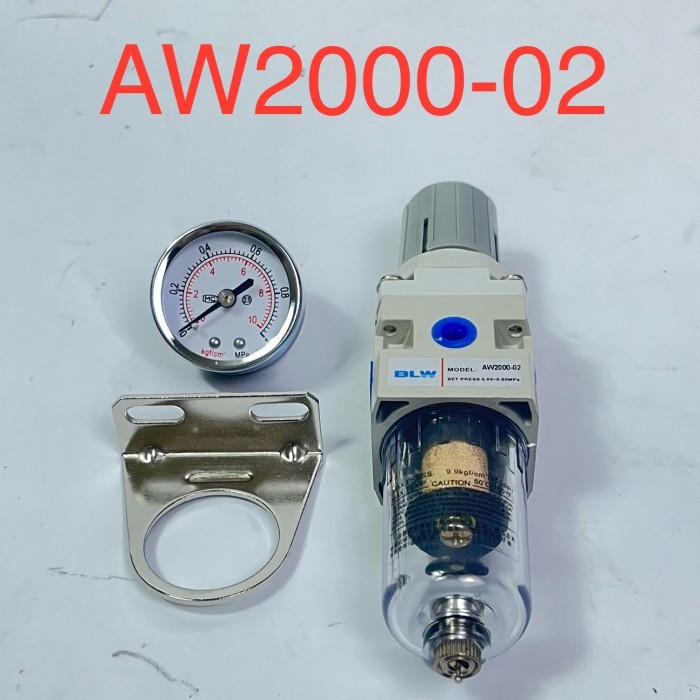 Jual BLW AW2000-02 Pneumatik Regulator Angin Drat 1/4 inch 1/4" Saringan Kompresor Udara Angin ...