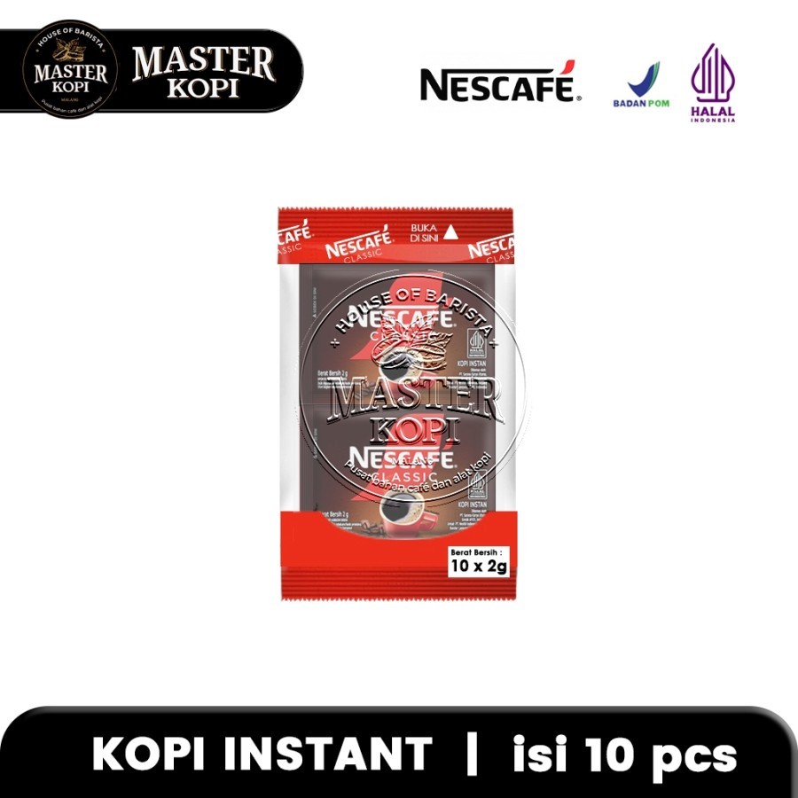Jual Kopi Instan NESCAFE CLASSIC Kopi Hitam Sachet 1 Pack isi 10pcs ...