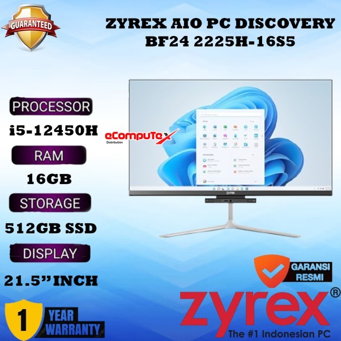 Jual ZYREX BF24 2225H (16S5) AIO PC ALL IN ONE DISCOVERY I5-12450H 16GB ...