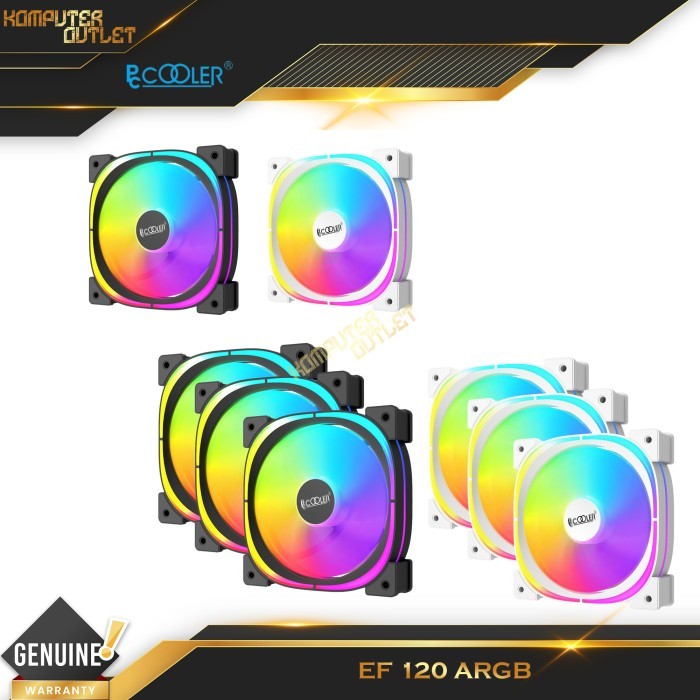Jual PCCooler EF120 ARGB Triple Pack | PC Cooler EF 120 ARGB 3in1 Fan ...