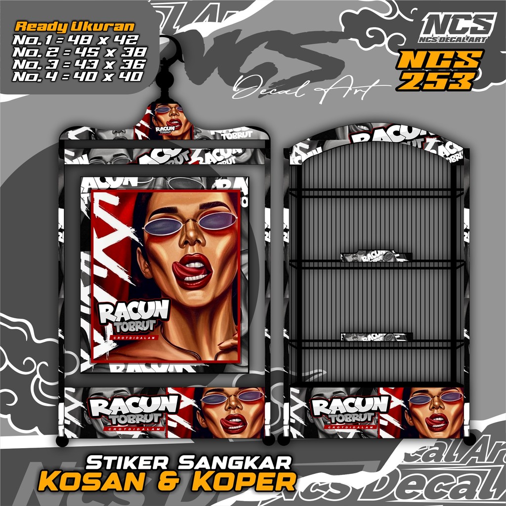 Jual Stiker Sangkar Burung motif racun Kotak - Sangkar Burung Koper ...