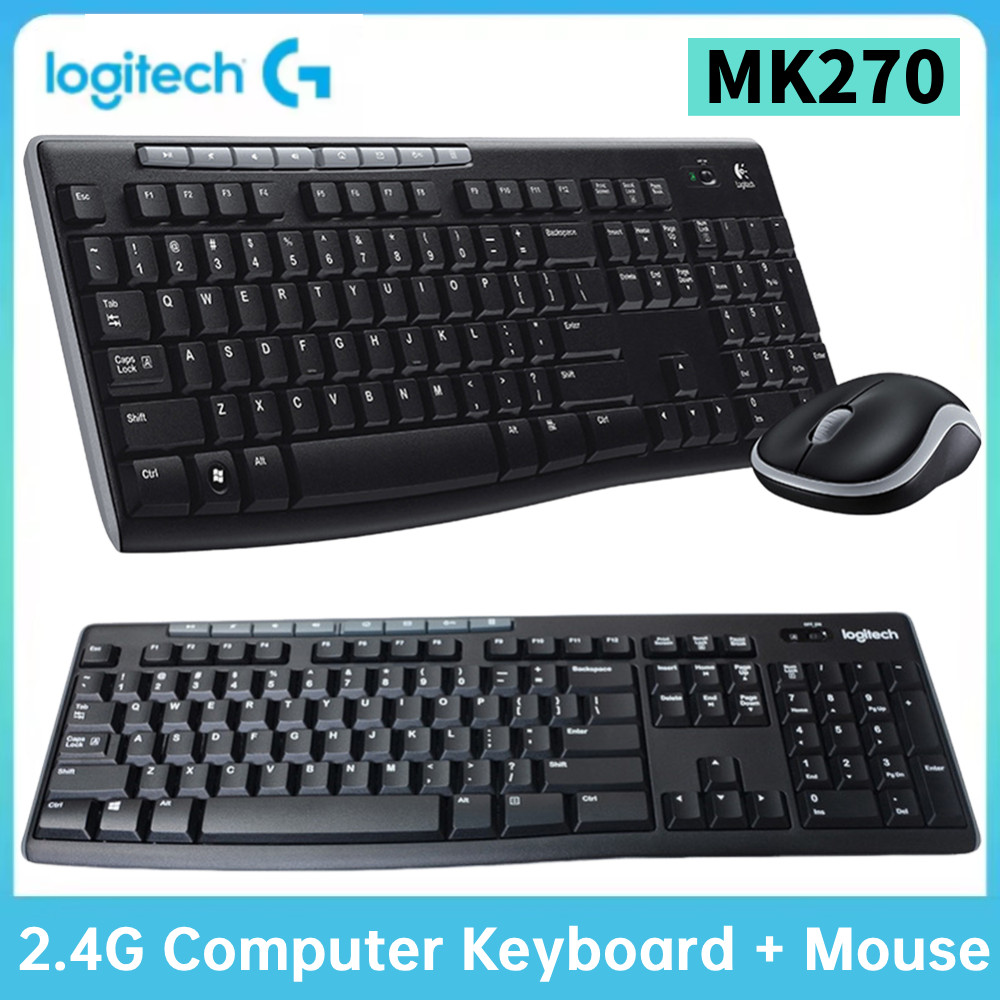 Jual Logitech MK270 Wireless Keyboard Mouse Set Office 2.4G Computer ...