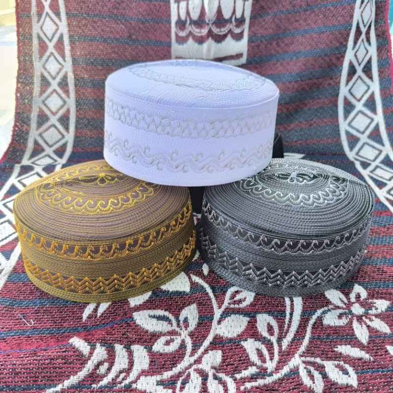 Jual Idul Fitri Peci Ramdhan Thailand Putih, Cream, Abu2 kopiah ...