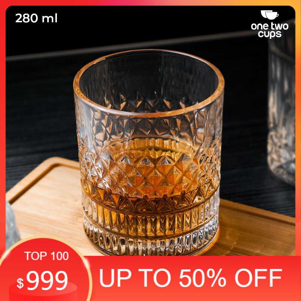 Jual One Two Cups Gelas Whisky Crystal Old Fashioned Rock Glass 280ml - YJ10 | Shopee Indonesia