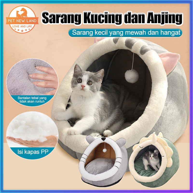 Jual Tempat Tidur Kucing Anjing Kasur Sarang Hewan Peliharaan Rumah Kucing Nyaman dengan Kasur ...