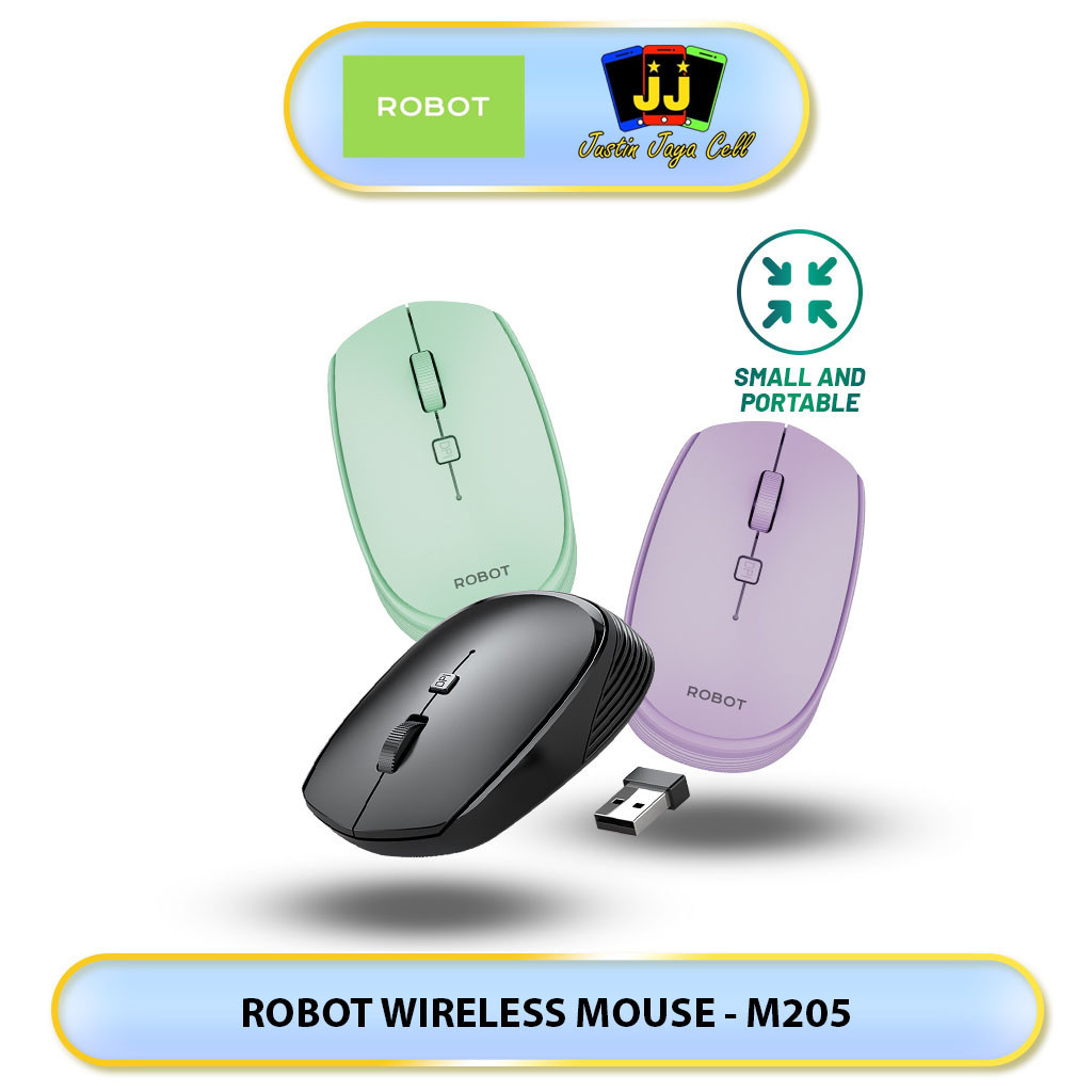 Jual ROBOT Mouse Wireless Tanpa Kabel Robot M205 Optical Mouse 1600 DPI ...
