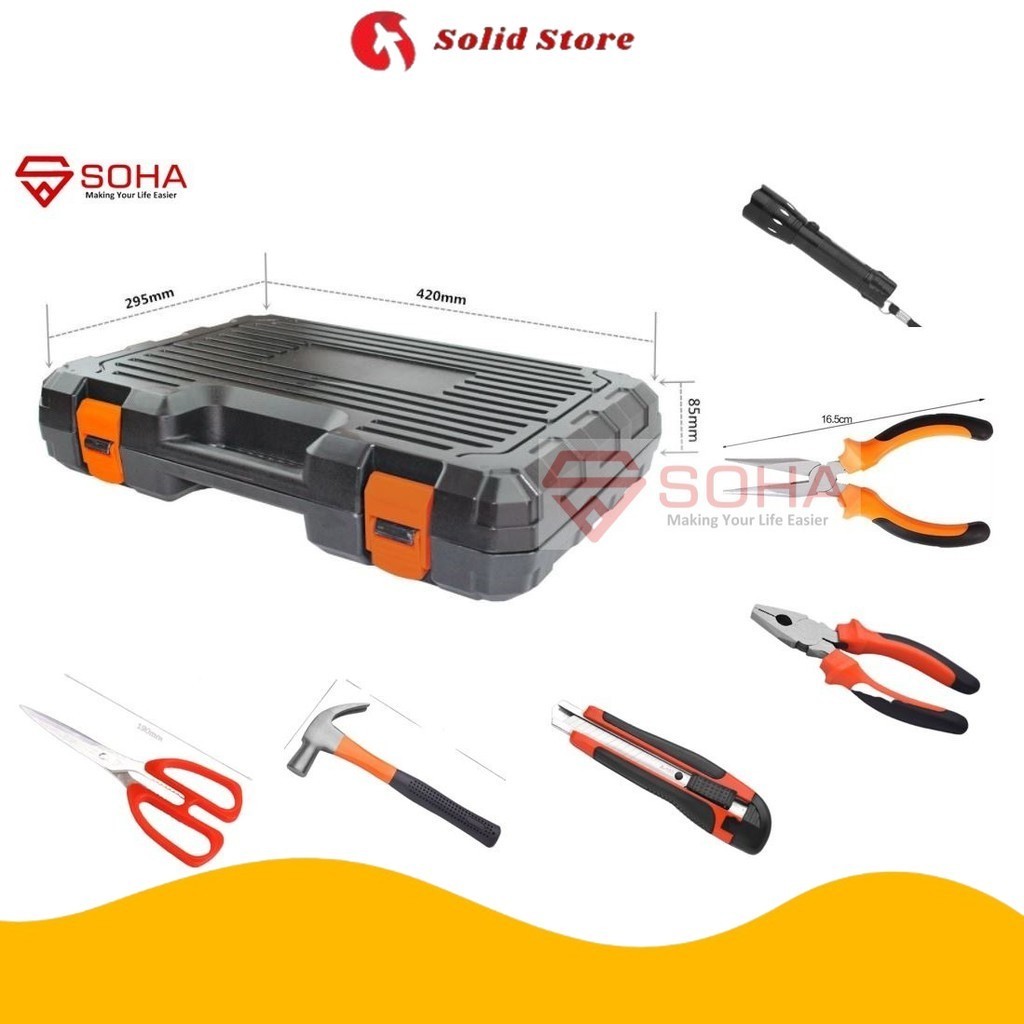 Jual Toolkit 100 Pcs TOOLS ART-012 Set Box Kotak Perkakas Mekanik Rumah ...