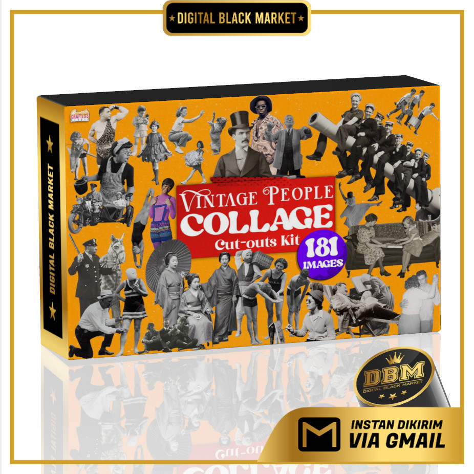 Jual ID47814 - Vintage Collage Cut-Outs Kit | Shopee Indonesia