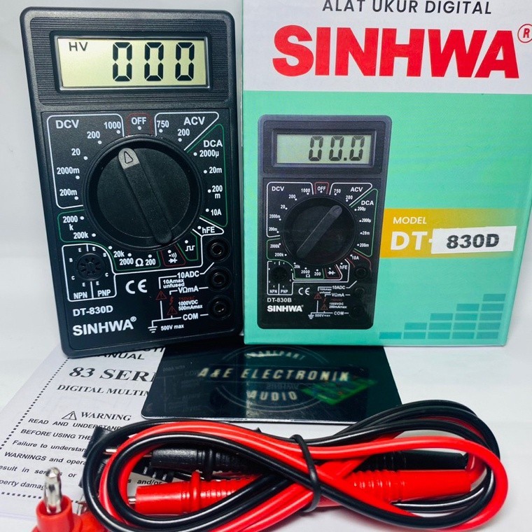 Jual Multimeter DT 830 B DT-830B SINHWA Model Avometer Multitester ...