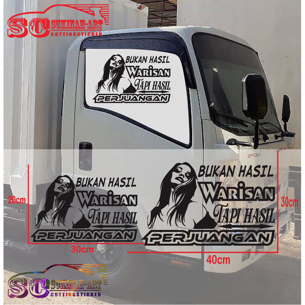 Jual stiker viral kata-kata BUKAN HASIL WARISAN GAMBAR CEWE CANTIK ...