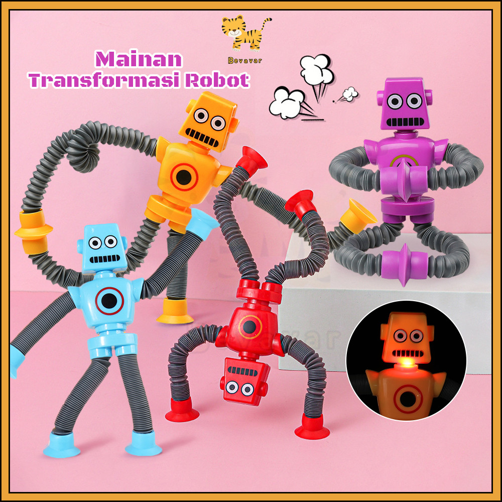 Jual ID BEVAVAR mainan tabung teleskopik Pop tabung telescopic robot ...