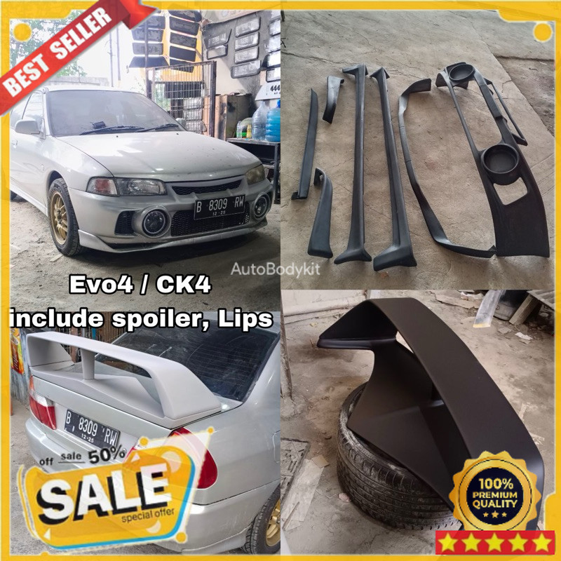 Jual Bemper Bodikit bodykit EVO4 Ck4 include Spoiler dan Lips -Tebal-Lentur Grade A - Master ...
