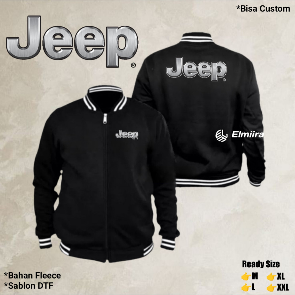 Jual Jaket Jeep Varsity Jaket Varsity Custom | Shopee Indonesia