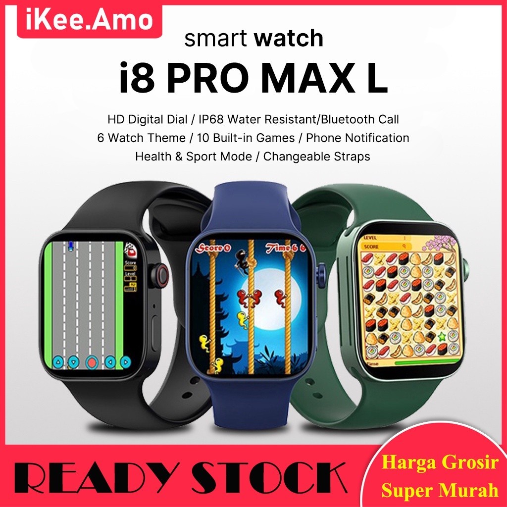 Jual JAM Smartwatch i8 Pro Max L Original Anti Air IP68 Asisten ...