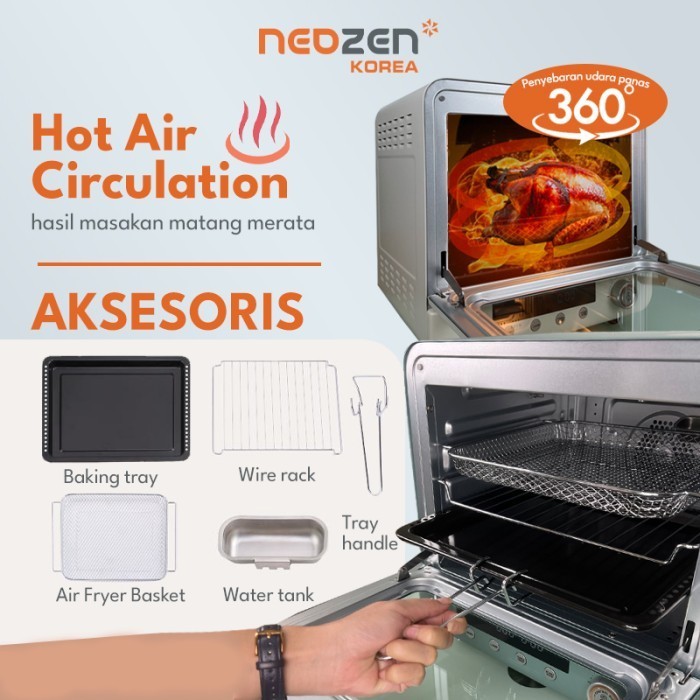 Jual Neozen Air Fryer Oven - Low Watt 20 Liter - GREEN TOSCA | Shopee ...