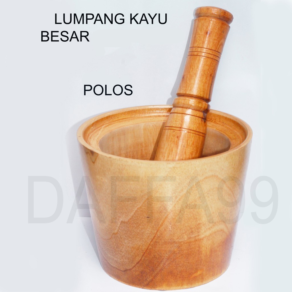 Jual Set Lumpang Kayu Mahoni Ukuran Besar + Tumbukan Alu, Motif Coklat ...