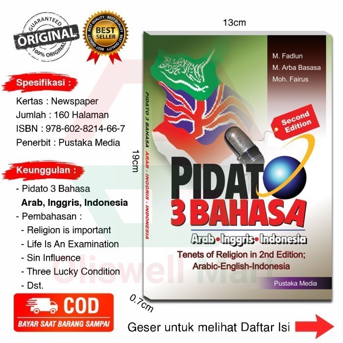 Jual Buku Pidato 3 Bahasa ( Arab Inggris Indonesia) | Shopee Indonesia