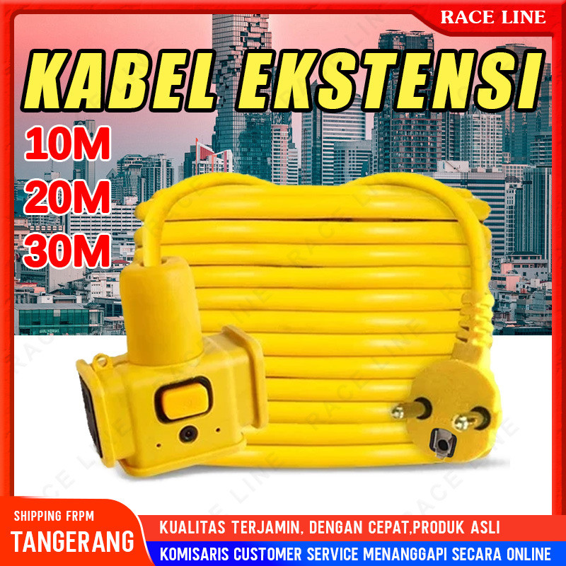 Jual 【COD】10/20/30/40 Meter Kabel Ekstensi Extension Cord Steker Eropa ...