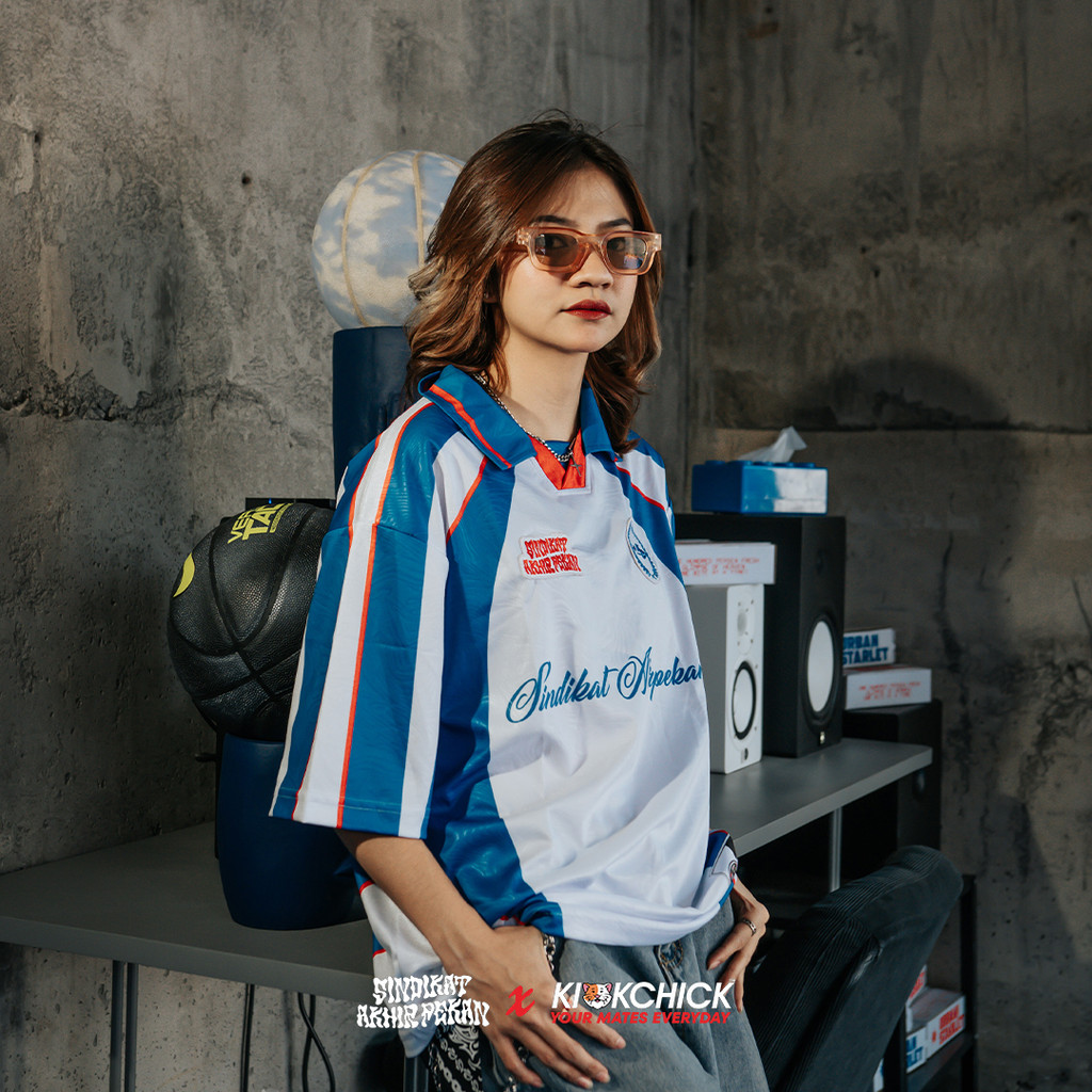 Jual Kickchick X Sindikat Akhir Pekan Jersey Kerah Dominate Blue ...
