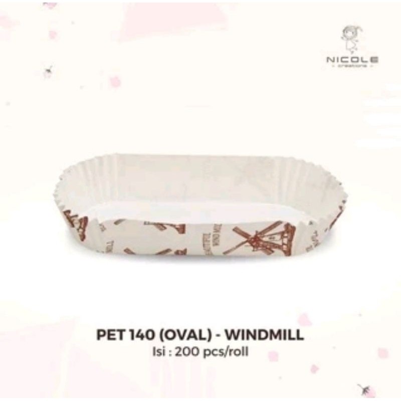 Jual cup roti laminasi oval kincir 200 pcs NICOLE | Shopee Indonesia