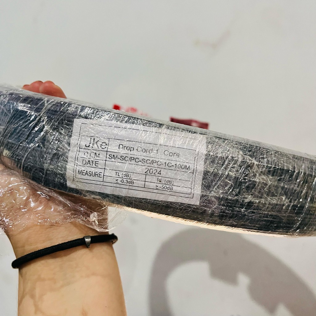 Jual Kabel Optic FTTH drop wire precon 1 core 1 sling 100m | Shopee ...