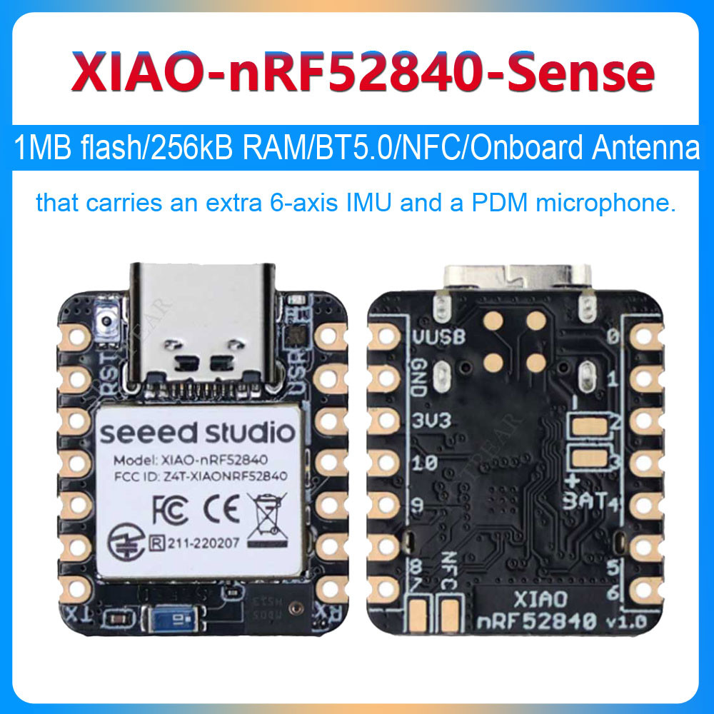 Jual XIAO-nRF52840 Sense Tiny SuperMini board 6-axis IMU/PDM microphone PDM microphone 1MB flash ...