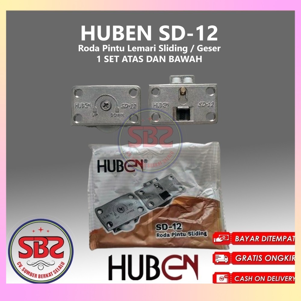 Jual Roda Sliding SD12 SD-12 SD 12 Huben / Roda Sliding Rel Aluminium HUBEN SD02 U dan M / Roda ...