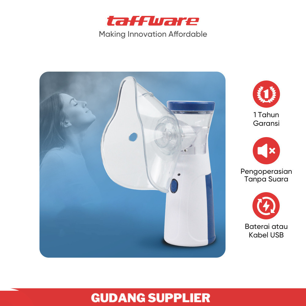 Jual TaffOmicron Alat Terapi Pernapasan Handheld Inhaler Nebulizer Machine USB Charge - JSL-W302 ...