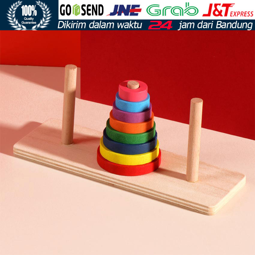 Jual Mainan Donat Susun / Donat Susun Kayu / Mainan Edukasi Susun ...