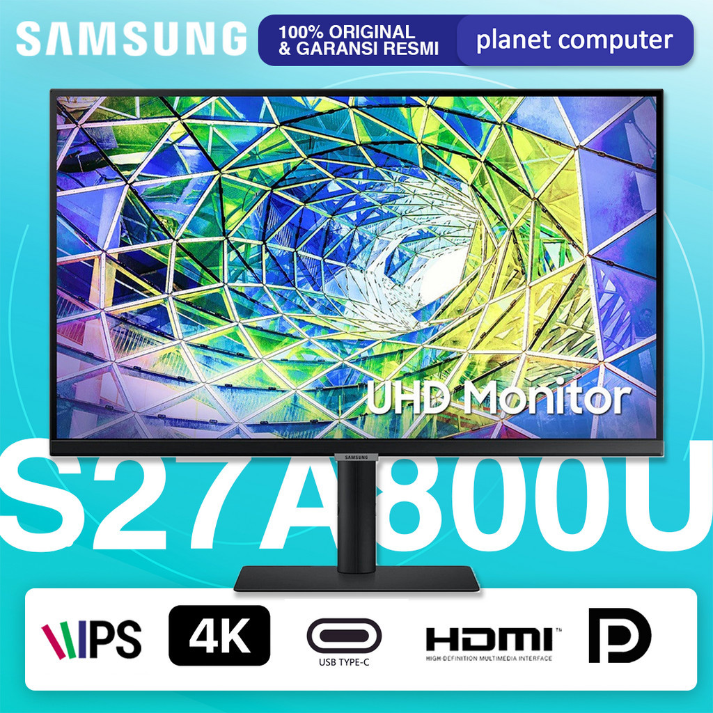 Jual Monitor LED Samsung S27A800U 27" IPS 4K HDR10 HDMI DP USB-C 90w ...