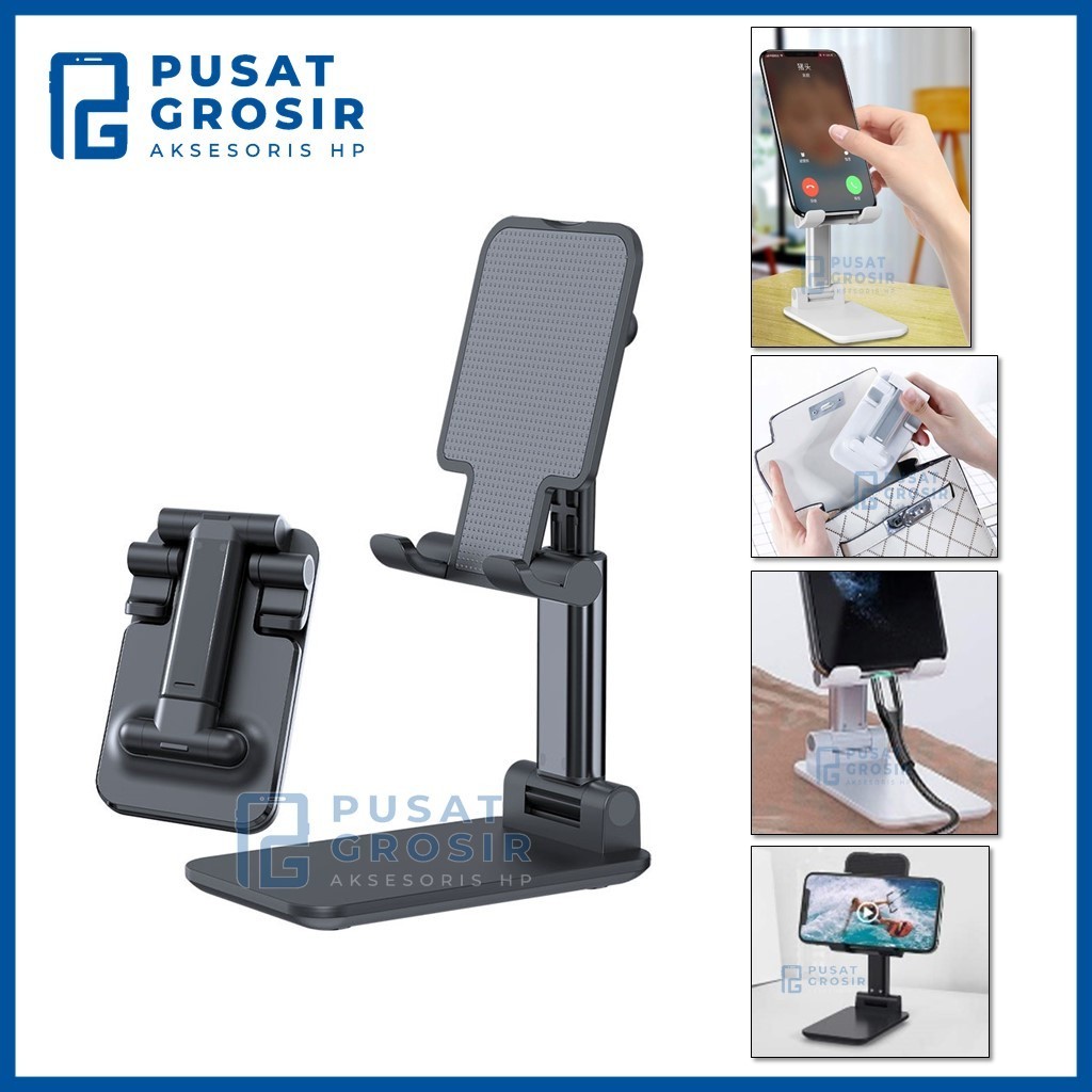 Jual Phone Holder Meja HD23 HD-23 Alat Penyangga hp stand handphone dudukan hape bisa dilipat ...