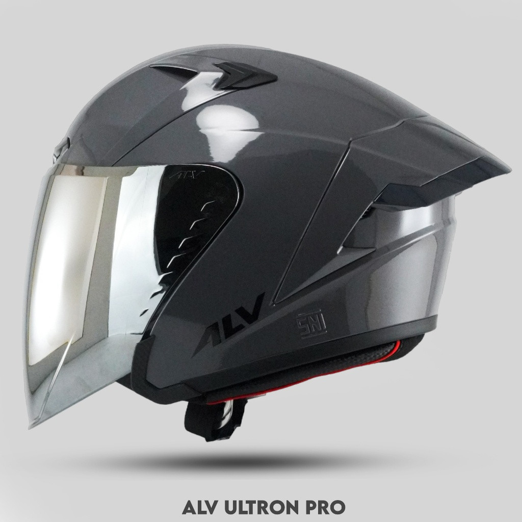 Jual Helm Half Face Alv Ultron Pro Original Paket Ganteng SNI | Shopee ...