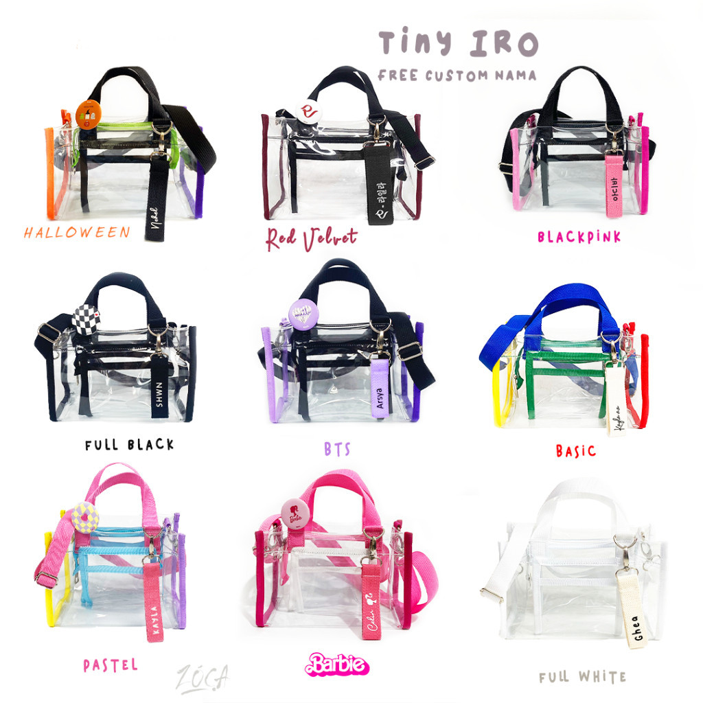 Jual AQ32L PVC TINY IRO / SLING BAG (FREE CUSTOM NAMA) / TAS BARBIE / SLINGBAG IMPORT / TAS ...