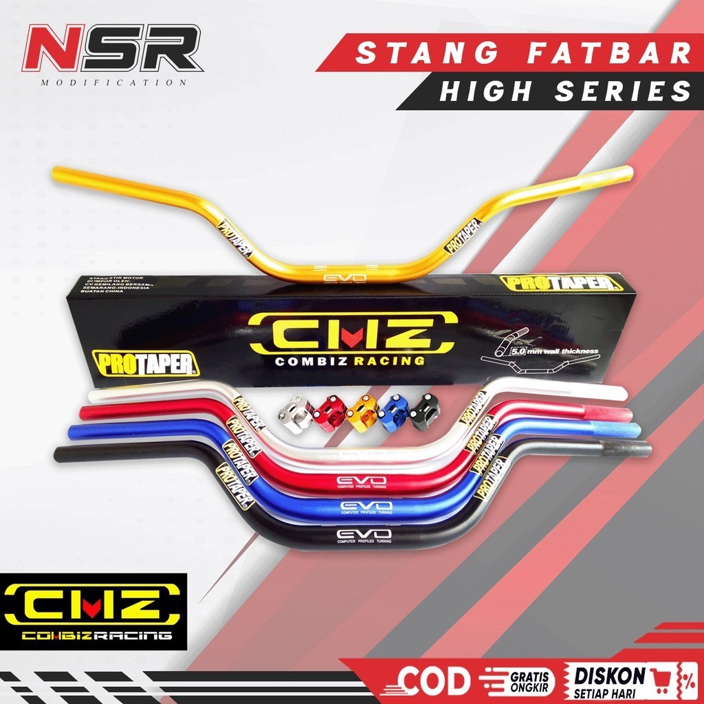 Jual STIR STANG FATBAR HIGH+RAISER 4MM STANG FATBAR PRO CONTOUR HIGH ...