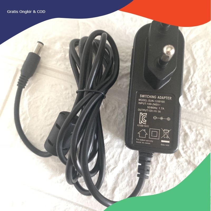 Jual Adaptor Power Supply 1A 12V Korea Label Merah | Shopee Indonesia