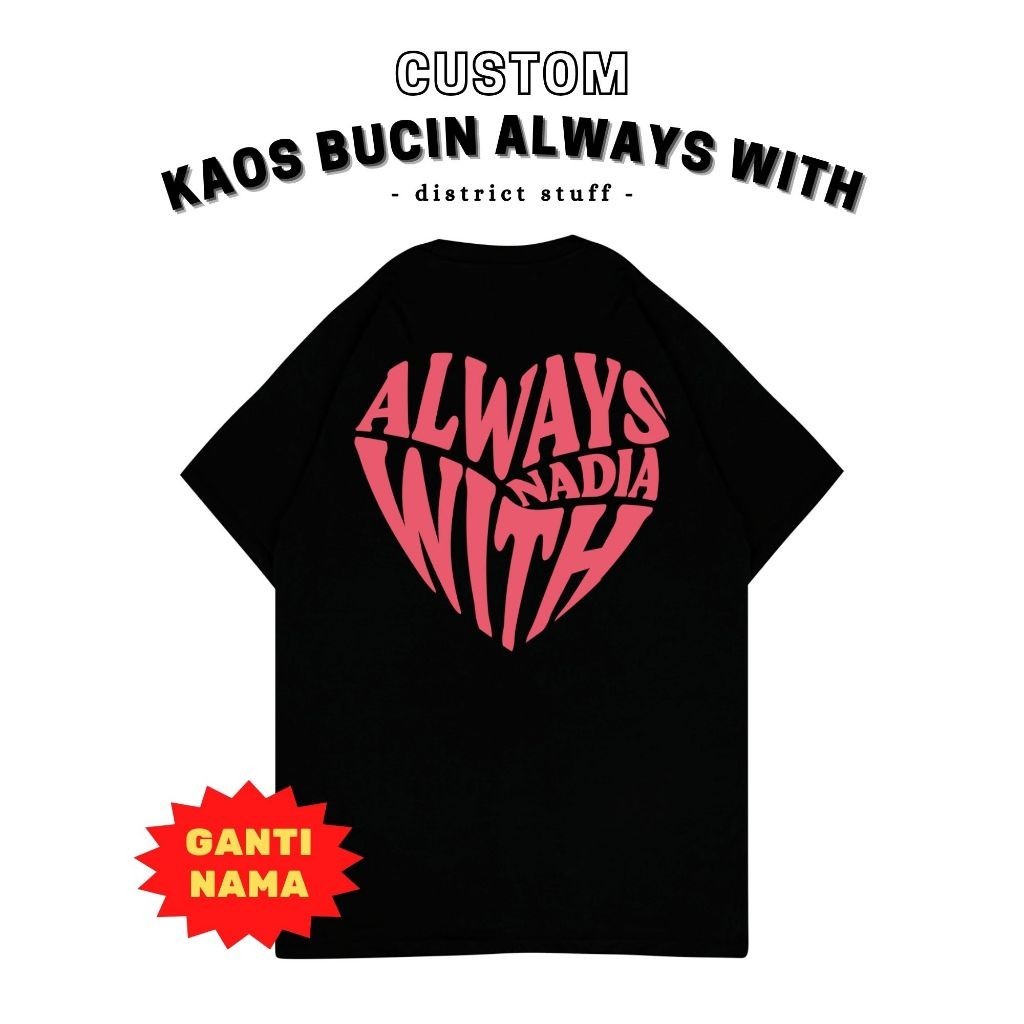 Jual KX82D Districtstuff Kaos Couple Bucin Pasangan Sablon Custom Kata ...