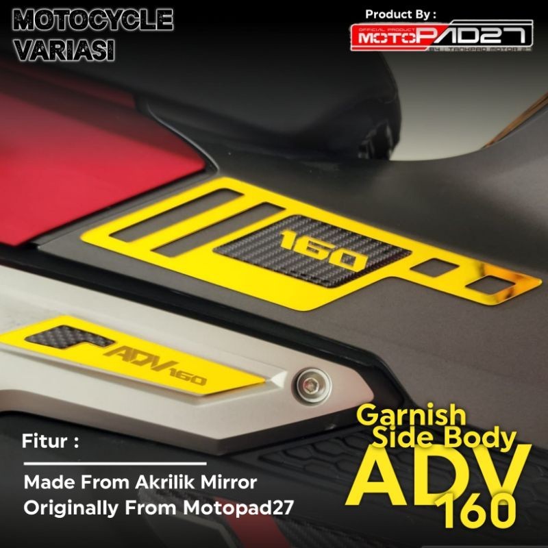 Jual Garnis Cover Sidepad ADV 160 Garnis Body Samping ADV 160 GARNISH ...