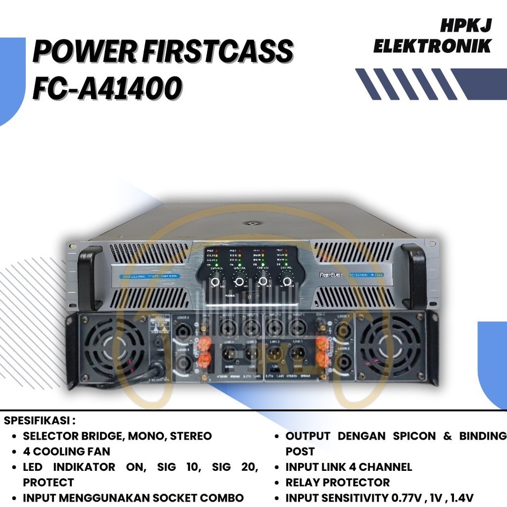 Jual POWER AMPLI FIRSTCLASS FC-A41400 POWER 4 CHANNEL 1400W X4 | Shopee ...