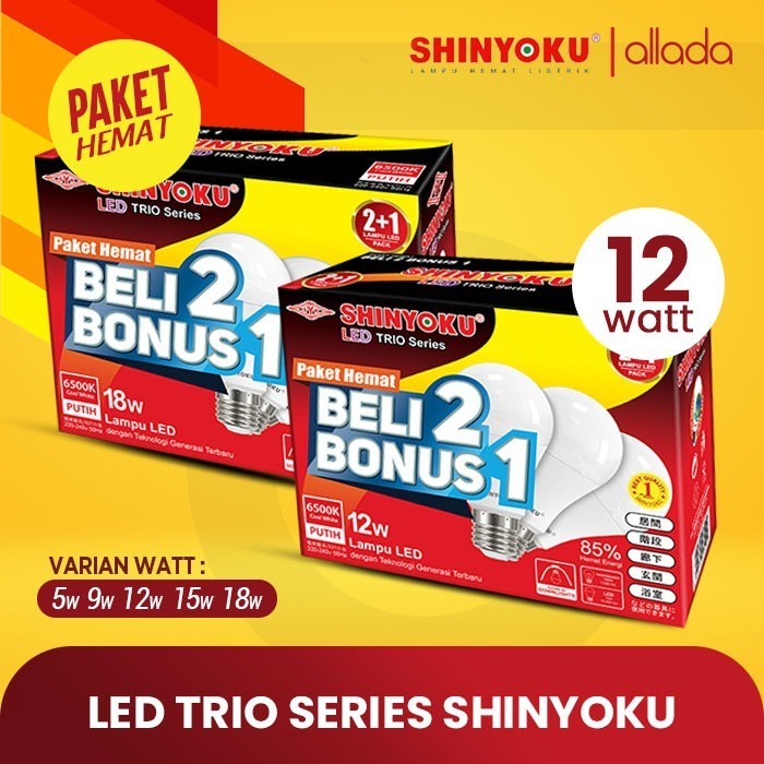 Jual SHINYOKU LED TRIO SERIES - 12W | Shopee Indonesia