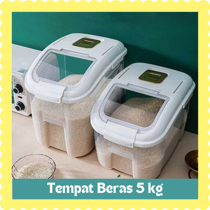Jual Wadah Penyimpanan Beras 5kg Dispenser Rice Container Box | Shopee ...
