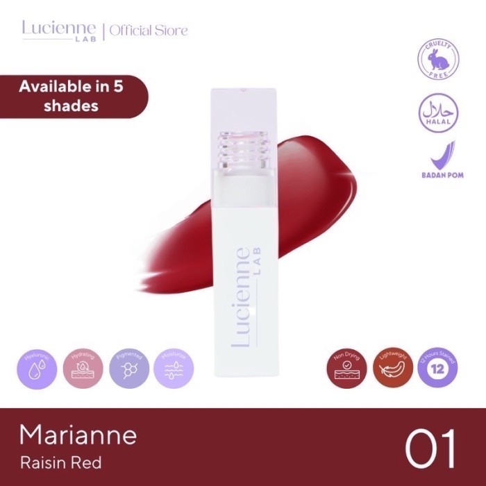 Jual Lucienne Lab Liptin 5 shade Favorite - 01 MARIANNE | Shopee Indonesia