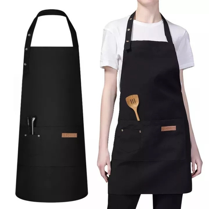 Jual Apron Waterproof Celemek Masak Dapur Pria Wanita Chef Pelayan Cafe ...