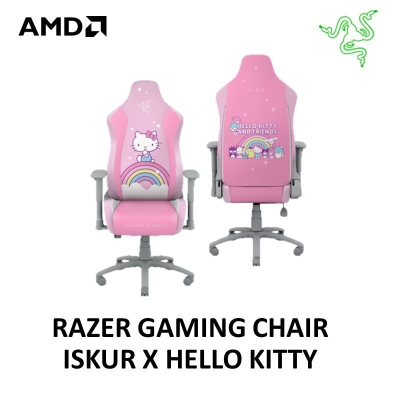 Jual KURSI GAMING RAZER ISKUR X HELLO KITTY | Shopee Indonesia