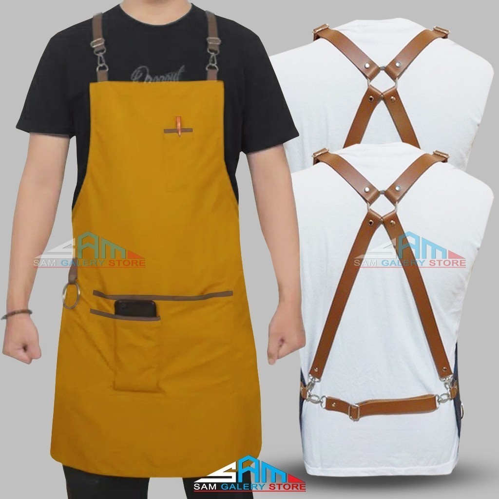 Jual Apron Barista Waterproof Celemek Masak Apron Masak Barista Waiter ...