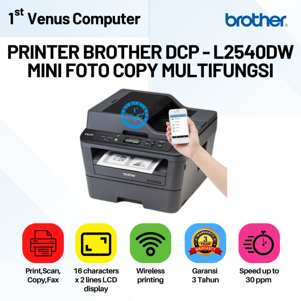 Jual Brother Dcp - L2540Dw Mini foto copy Multifungsi Printer / PRI13 ...
