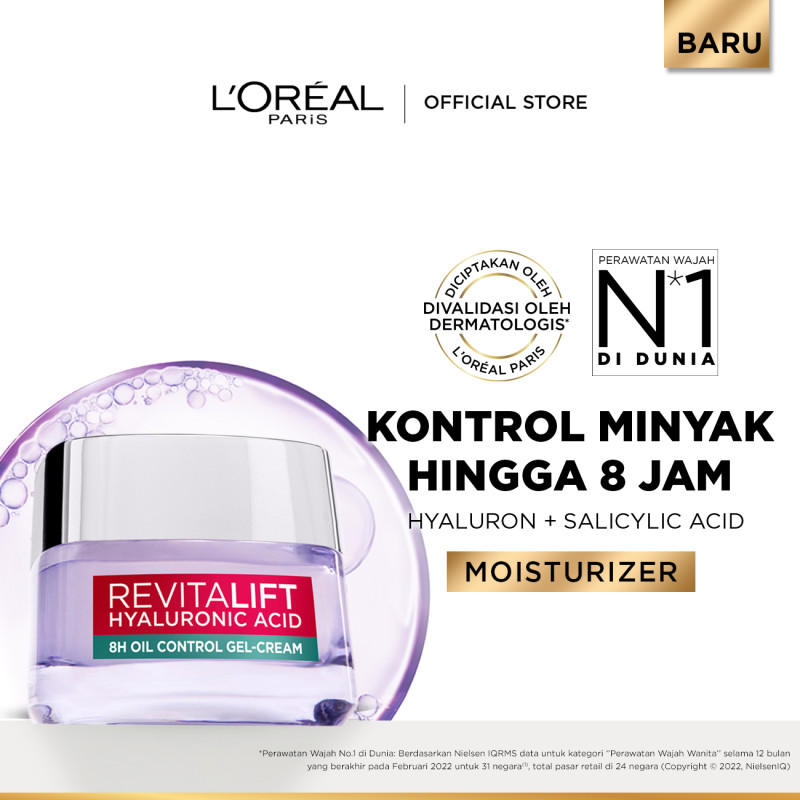 Jual L'oreal Paris Revitalift Hyaluronic Acid 8h Oil Control Gel-Cream - Kulit Terasa Kenyal ...